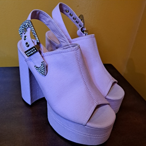 Sugar Thrillz | Shoes | Sugar Trillz Pink Bling Platform Heels | Poshmark